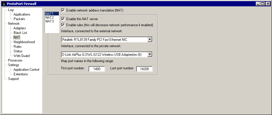 Personal Firewall - Online Help
